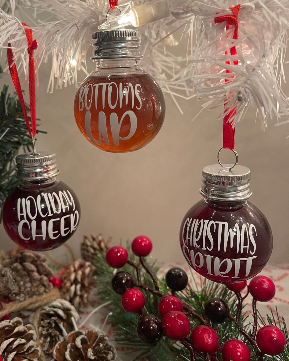 Christmas Booze Ball Ornaments, Ornament Shots, Shot Glass - Etsy