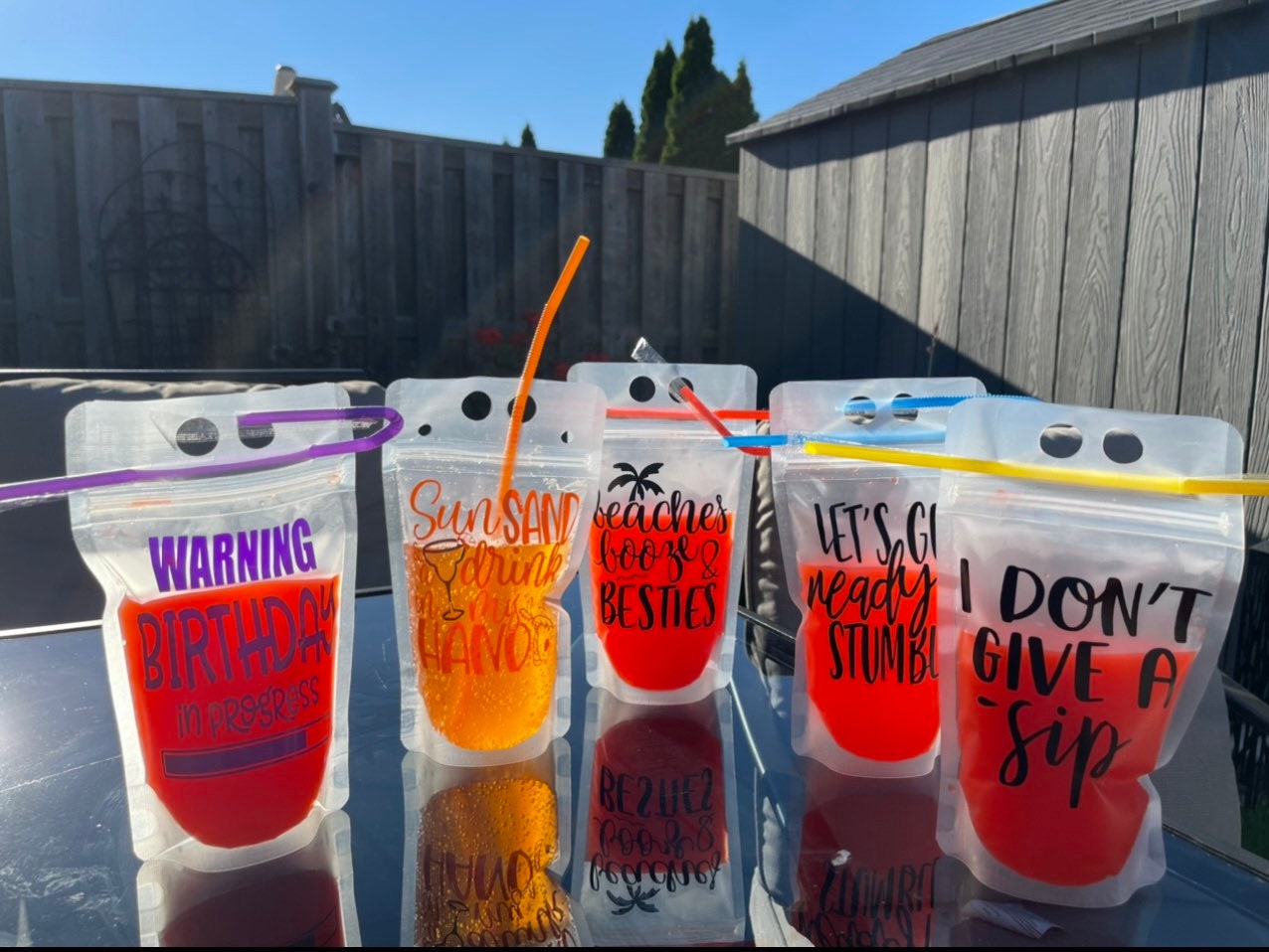 Custom Drink Pouches Booze Bags | Etsy