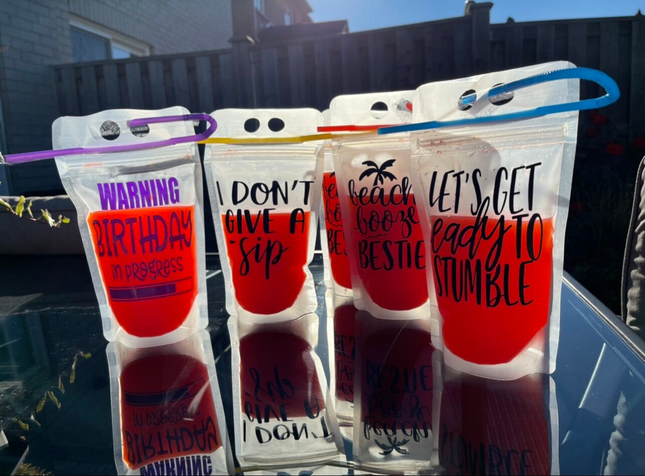 Custom Drink Pouches Booze Bags | Etsy