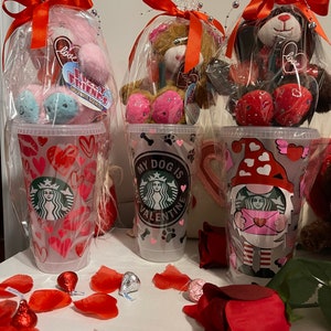 Valentines Day Cold Cup With Hearts - Etsy UK