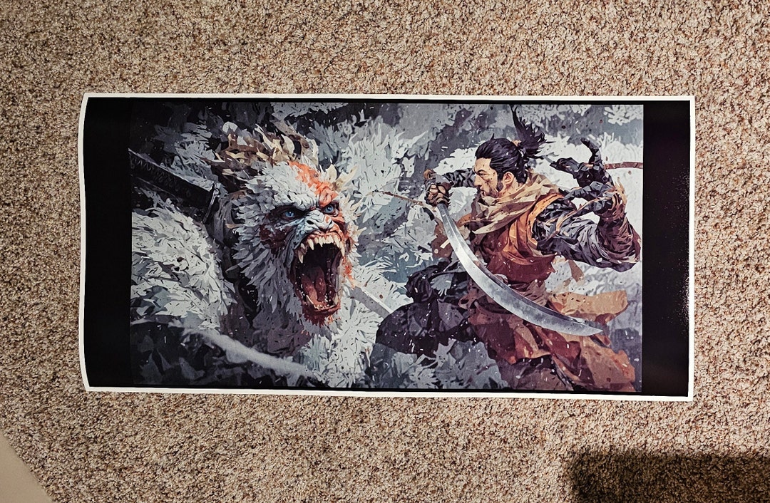 Headless Ape Samurai Poster 12" X 24" Dark Souls Sekiro Bloodborne Gaming Room - Etsy