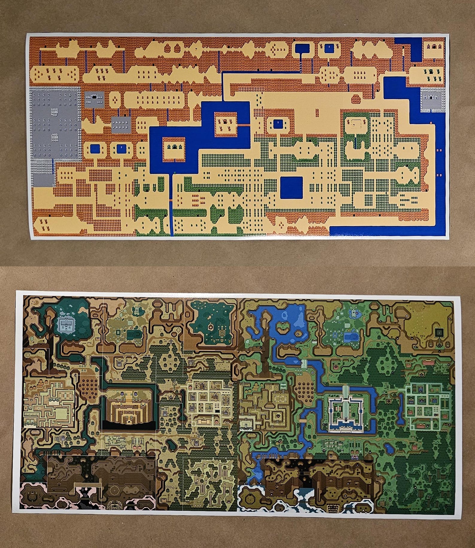 Zelda Map Classic NES 12" X 24" the Legend of Zelda Nintendo Link World ...