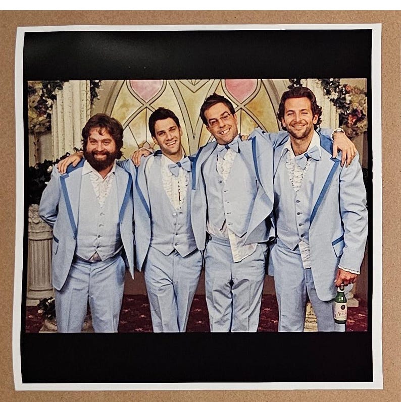 The Hangover Movie Scene Poster 12" X 12" Casino Poker Room Dorm ...