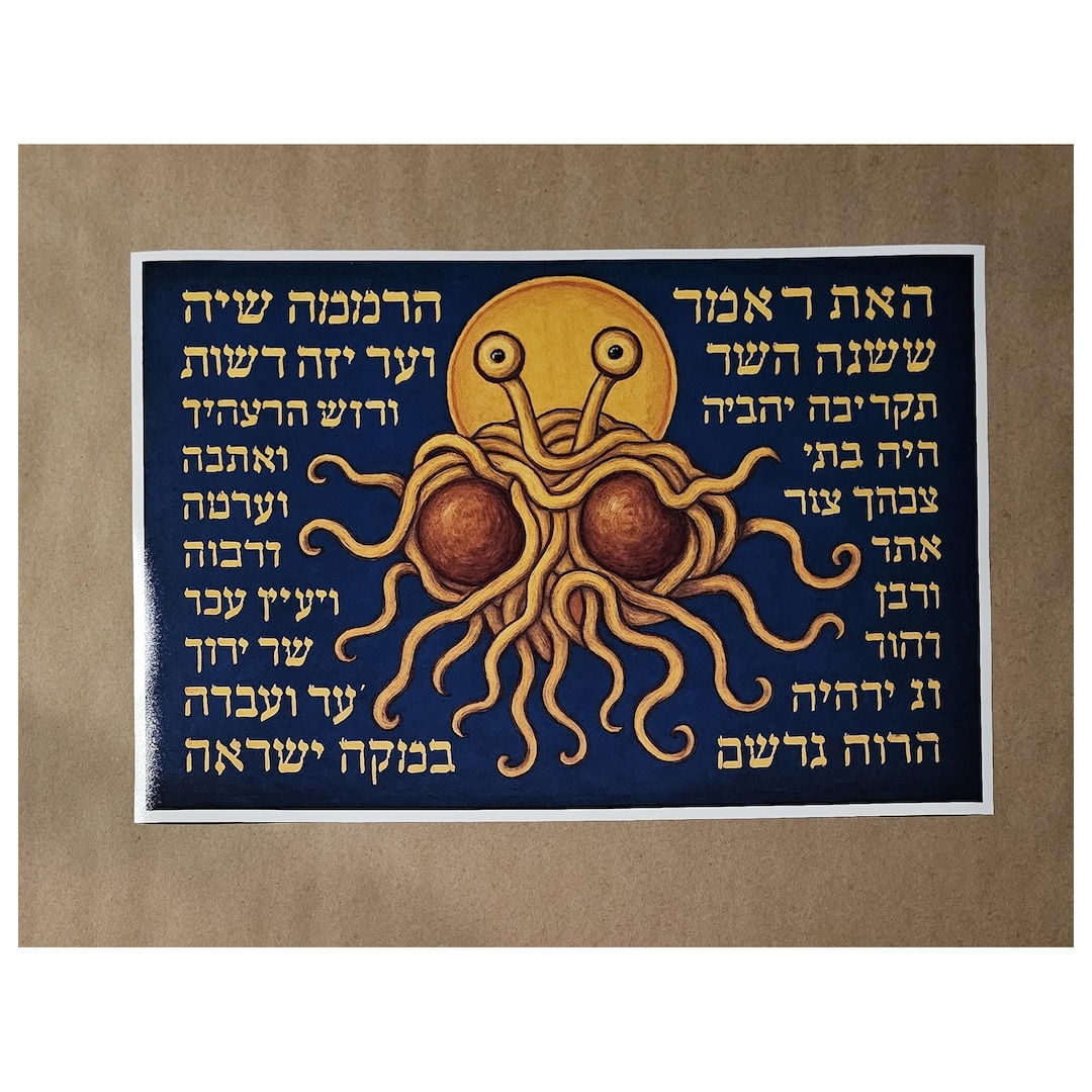 Flying Spaghetti Monster Orthodox Traditional Art PRINT Religion ...