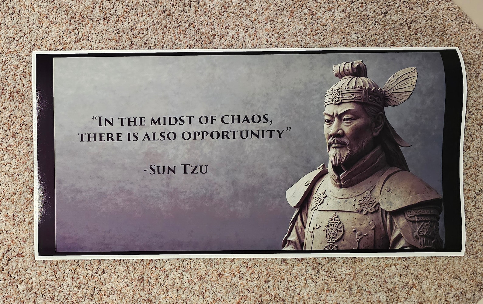 Sun Tzu Quote Poster 12" X 24" “in the Midst of Chaos, There is Also Opportunity” the Art of War ...