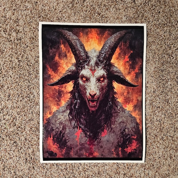 Baphomet Art Poster - Etsy