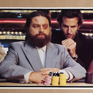 The Hangover Movie Scene Poster 12" X 24" Casino Blackjack Poker Room ...