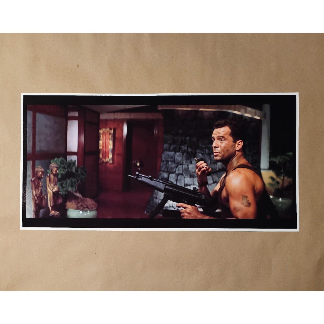 Die Hard 12" X 24" Movie Scene Art Print Yippie Ki Yay MF Bruce Willis ...