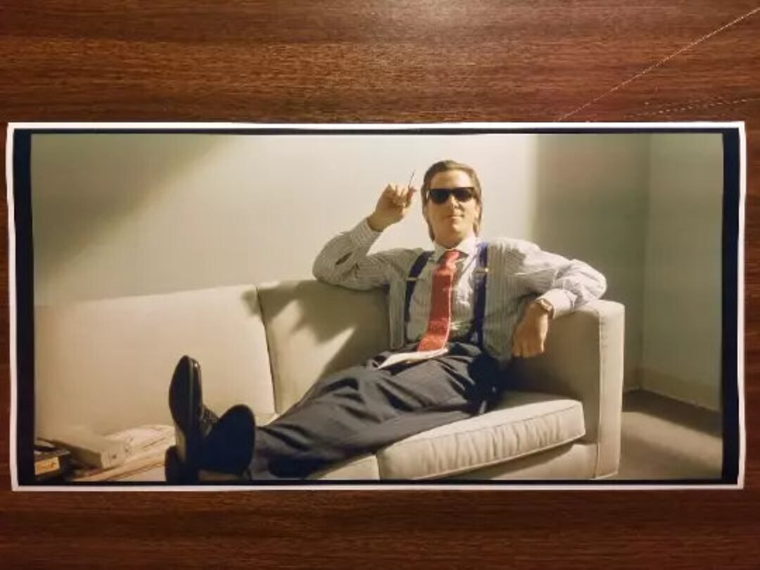 American Psycho Poster 12 X 24 Patrick Bateman Office Couch Decor ...