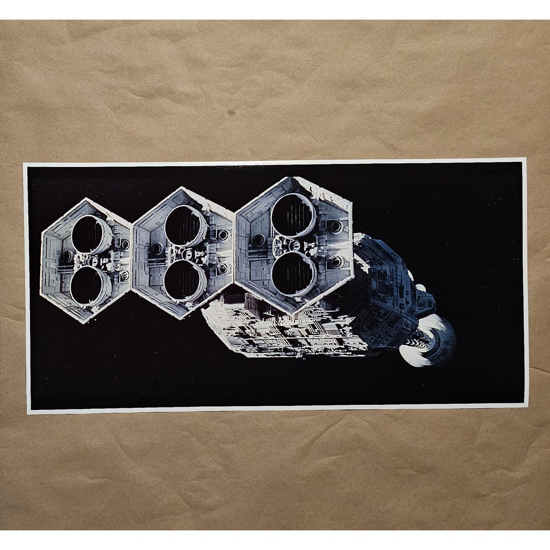 2001 A Space Odyssey 12" X 24" Poster Movie Scene Space Ship Discovery ...