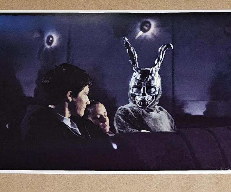 Donnie Darko 12" X 24" Theatre Movie Scene Poster Frank Rabbit Horror ...