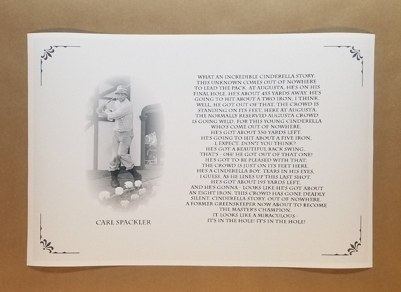 Caddyshack Poster 12" X 18" - Cinderella Story Quote Carl Spackler Bill ...