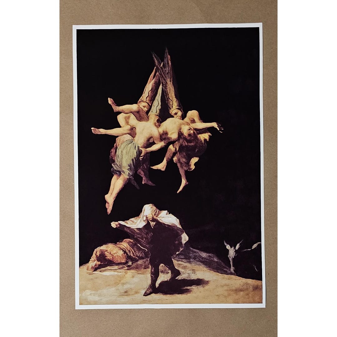Francisco De Goya Witches' Flight Poster 12" X 18" Art Black Magic ...