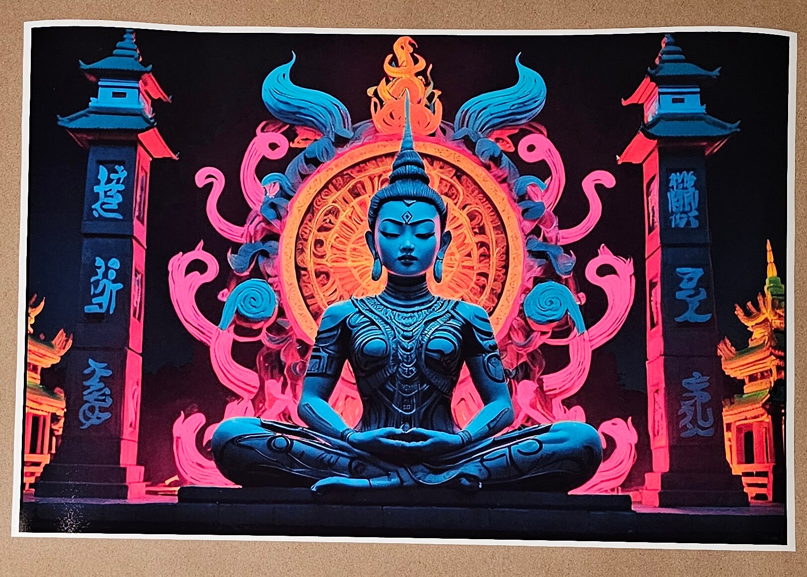 Neon Buddha Poster 12" X 18" Thailand Asian Oriental - High Qualty ...