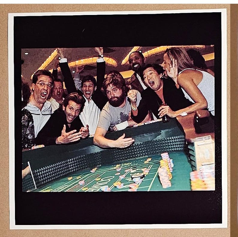 The Hangover Movie Scene Poster 12" X 12" Casino Poker Room Dorm ...