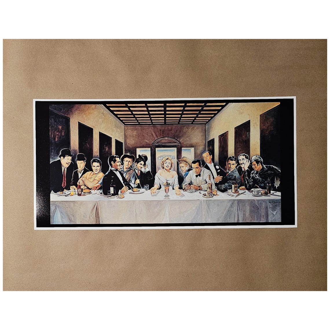 Hollywood Last Supper Poster 12" X 24" Restaurant Bar Marylin Monroe ...