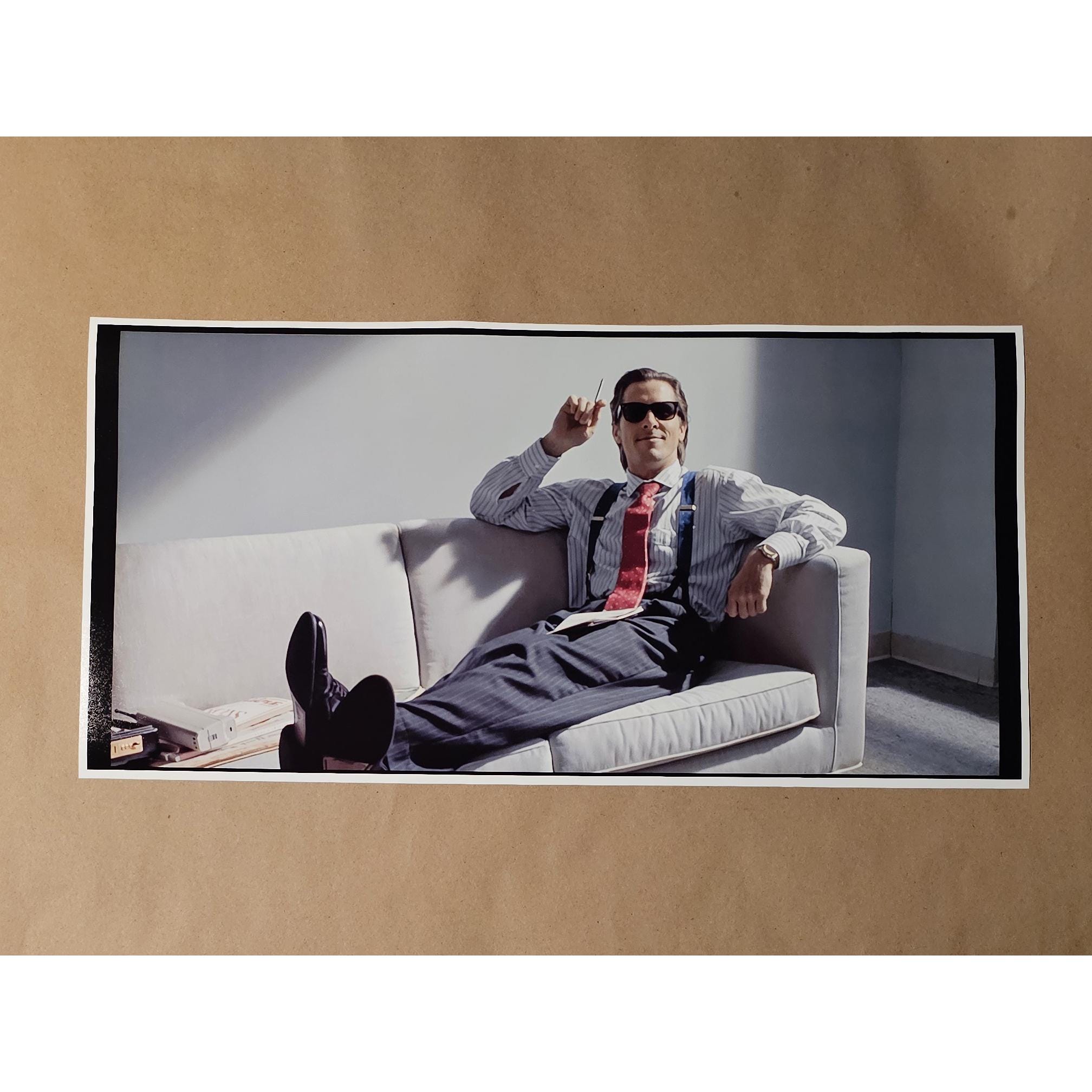 American Psycho Poster 12" X 24" Patrick Bateman Office Couch Decor ...