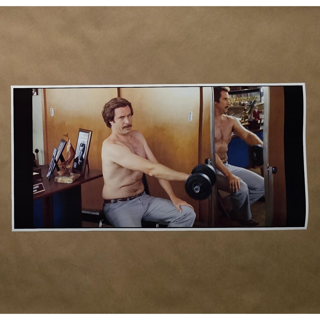 Anchorman Movie Scene Print 12" X 24" Will Ferrel Home Gym Workout Barbell Gift - Etsy
