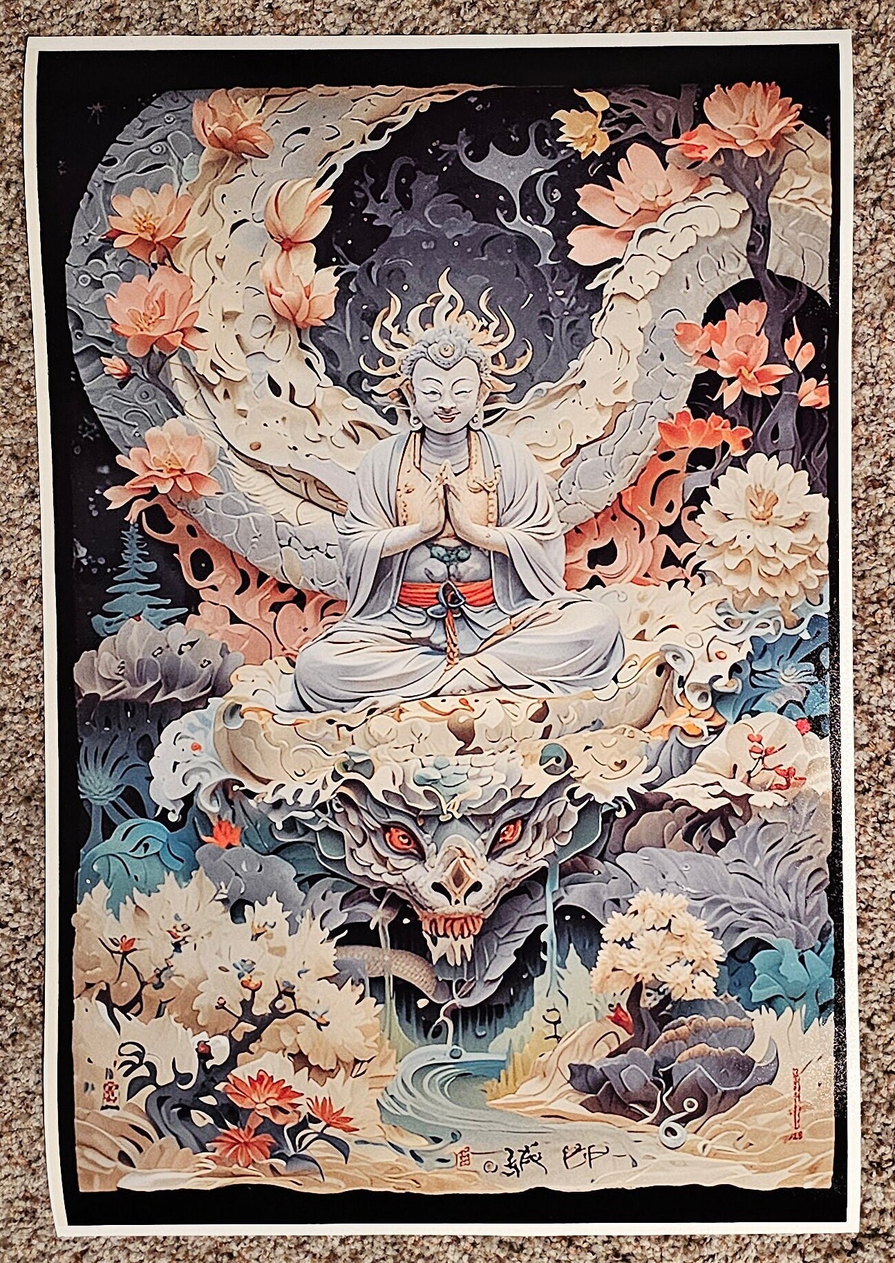 Buddha Snake Poster 12 X 18 Nioh Oriental Meditation Martial Arts ...