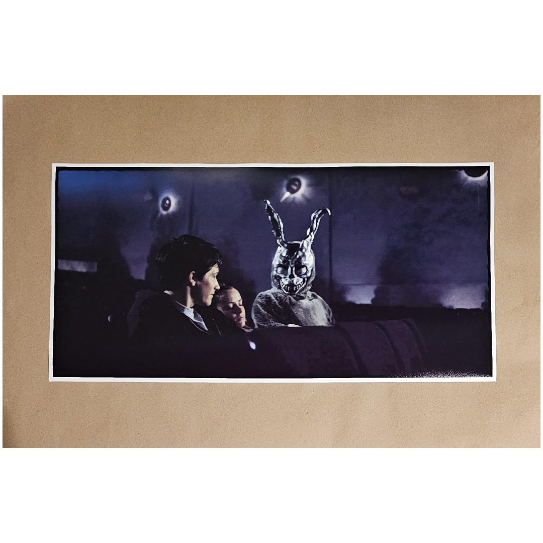 Donnie Darko 12" X 24" Theatre Movie Scene Poster Frank Rabbit Horror ...