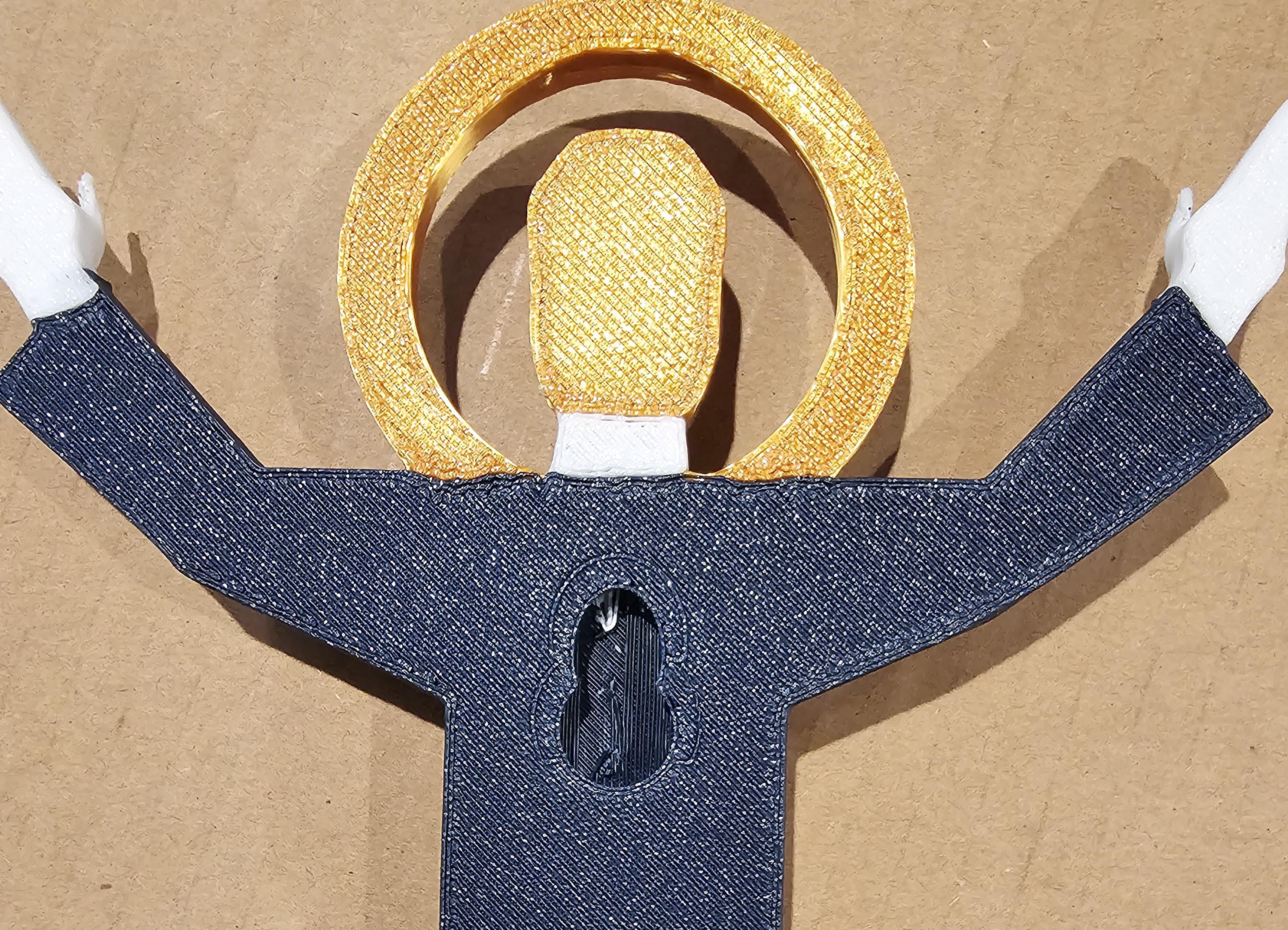Touchdown Jesus 3D Print - Notre Dame - Blue Gold White - Valentines ...