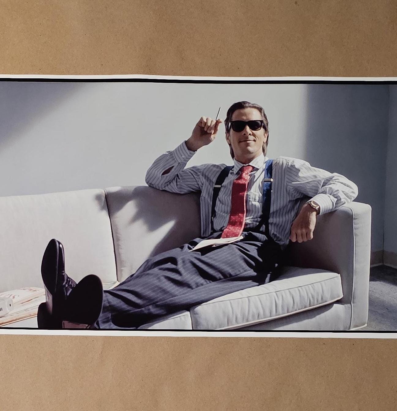 American Psycho Poster 12" X 24" Patrick Bateman Office Couch Decor ...