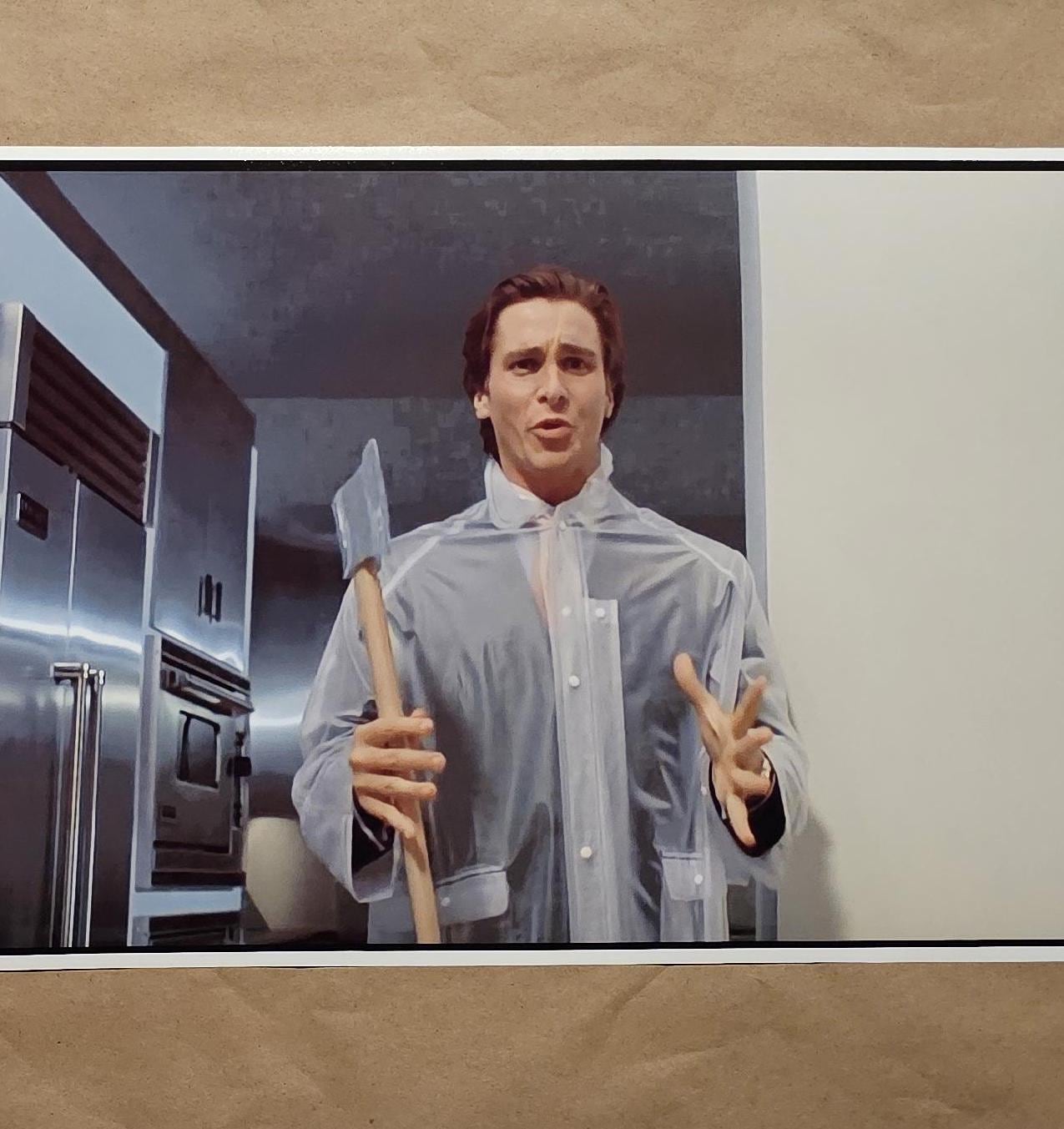 American Psycho Poster 12" X 24" Patrick Bateman Axe Halloween Huey ...