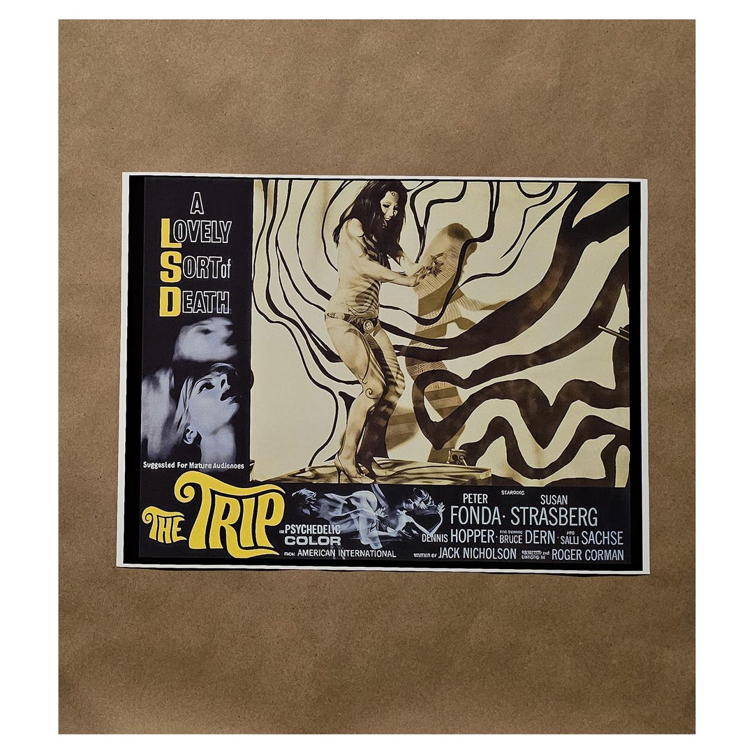 The Trip Movie Poster - Dennis Hopper Jack Nicholson Peter Fonda 1967 ...