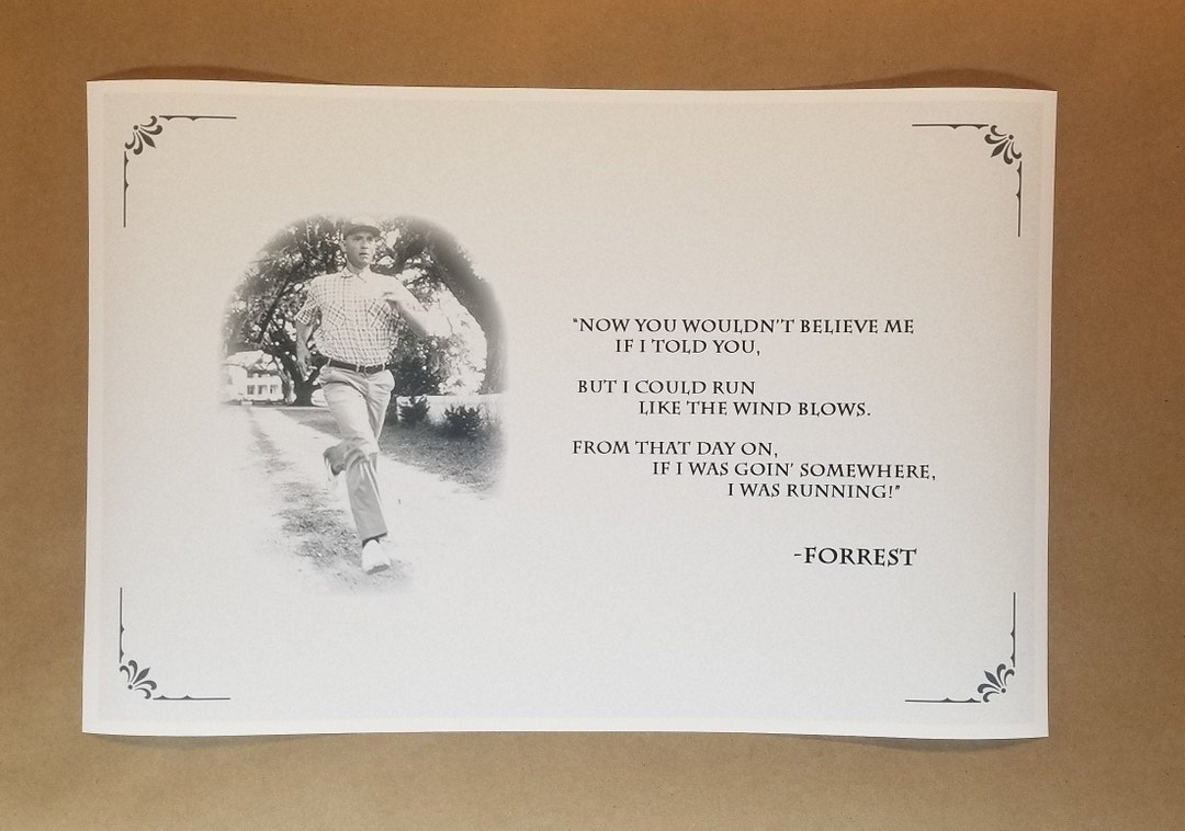 Forrest Gump Running Poster 12" X 18" - Running Motivation Exercise ...