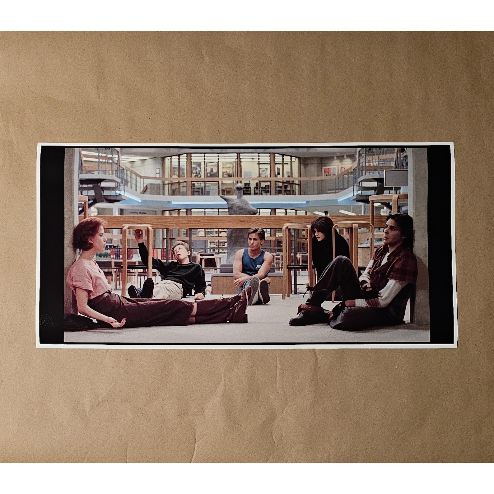 The Breakfast Club Movie Scene Poster 12" X 24" Eighties Library High ...