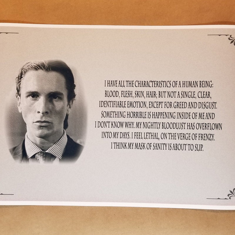 American Psycho Poster - Etsy