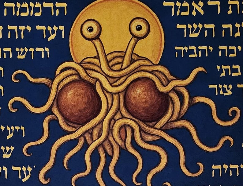 Flying Spaghetti Monster Orthodox Traditional Art PRINT Religion ...