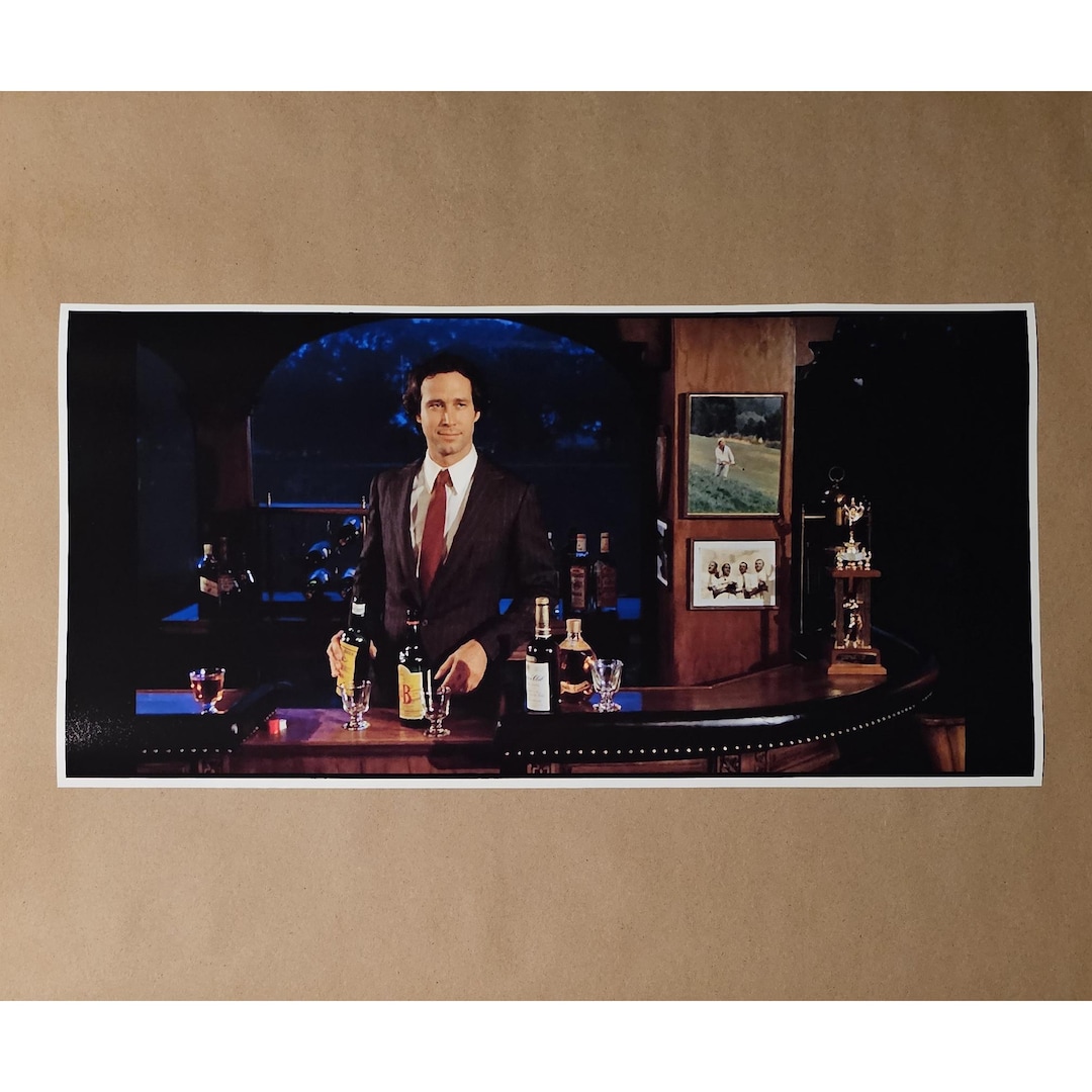 Caddyshack Movie Scene Poster 12" X 24" Chevy Chase Golf Course Bar ...