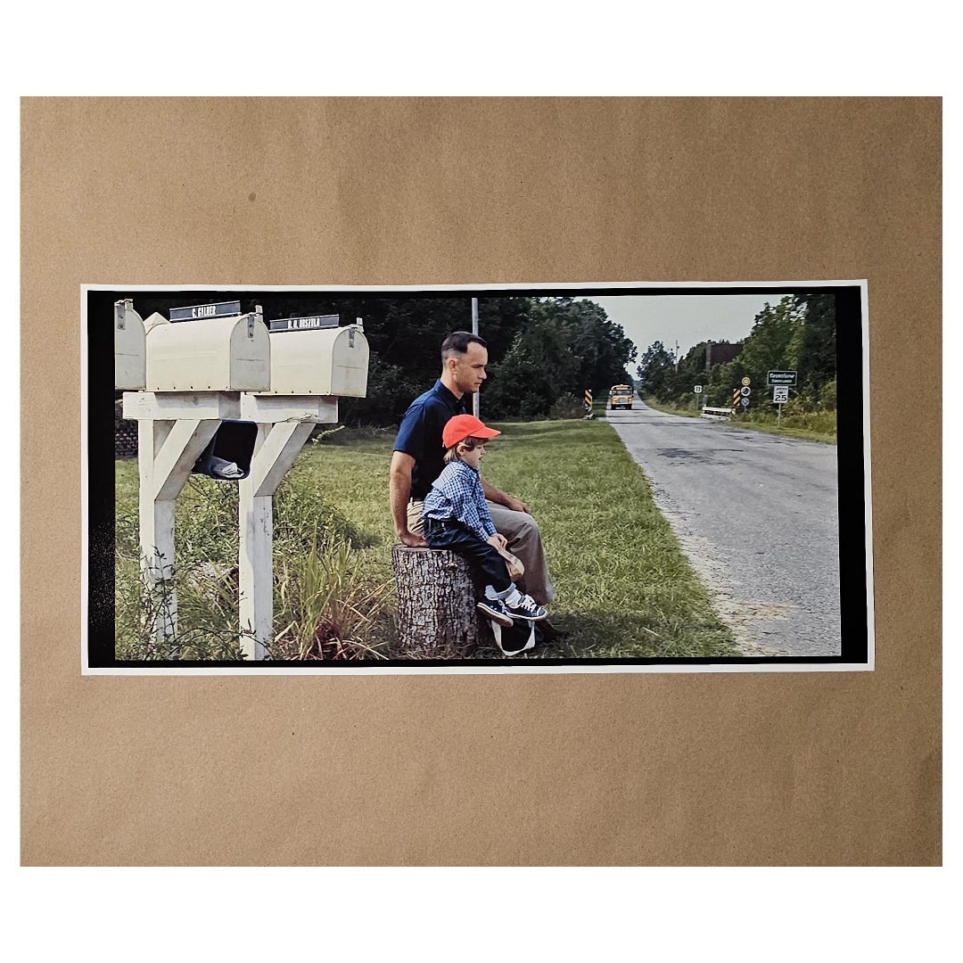 Forrest Gump 12" X 24" Movie Scene Poster First Day School Bus Stop ...