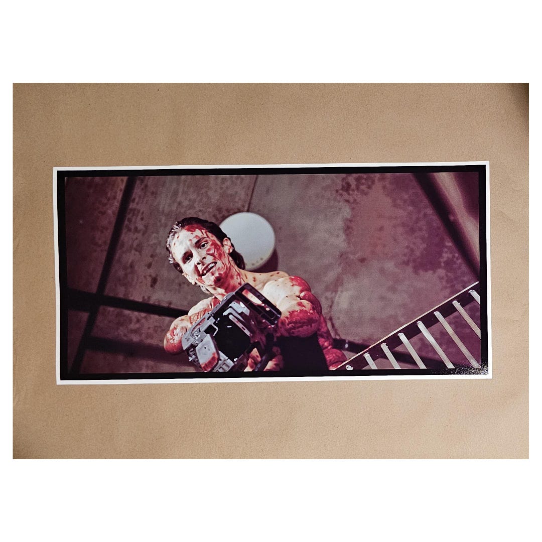 American Psycho Poster 12" X 24" Patrick Bateman Chainsaw Halloween ...