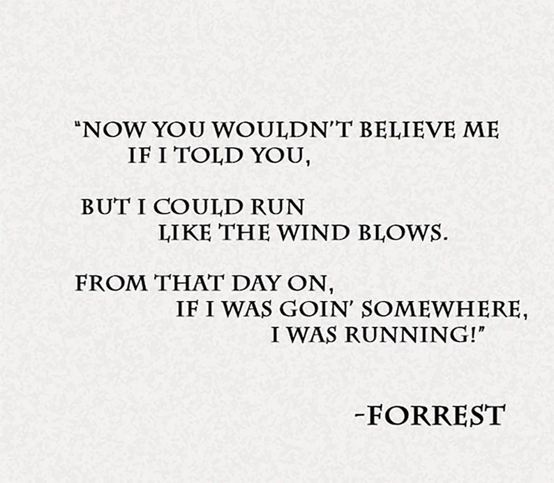 Forrest Gump Running Poster 12" X 18" - Running Motivation Exercise ...