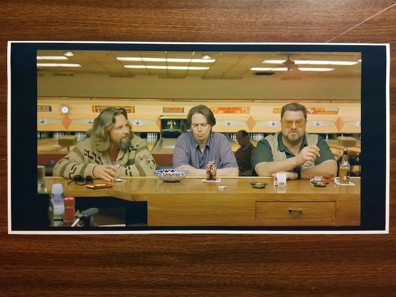 The Big Lebowski Movie Poster Print Bar Eats You Bowling Scene Man Cave the Dude - Etsy