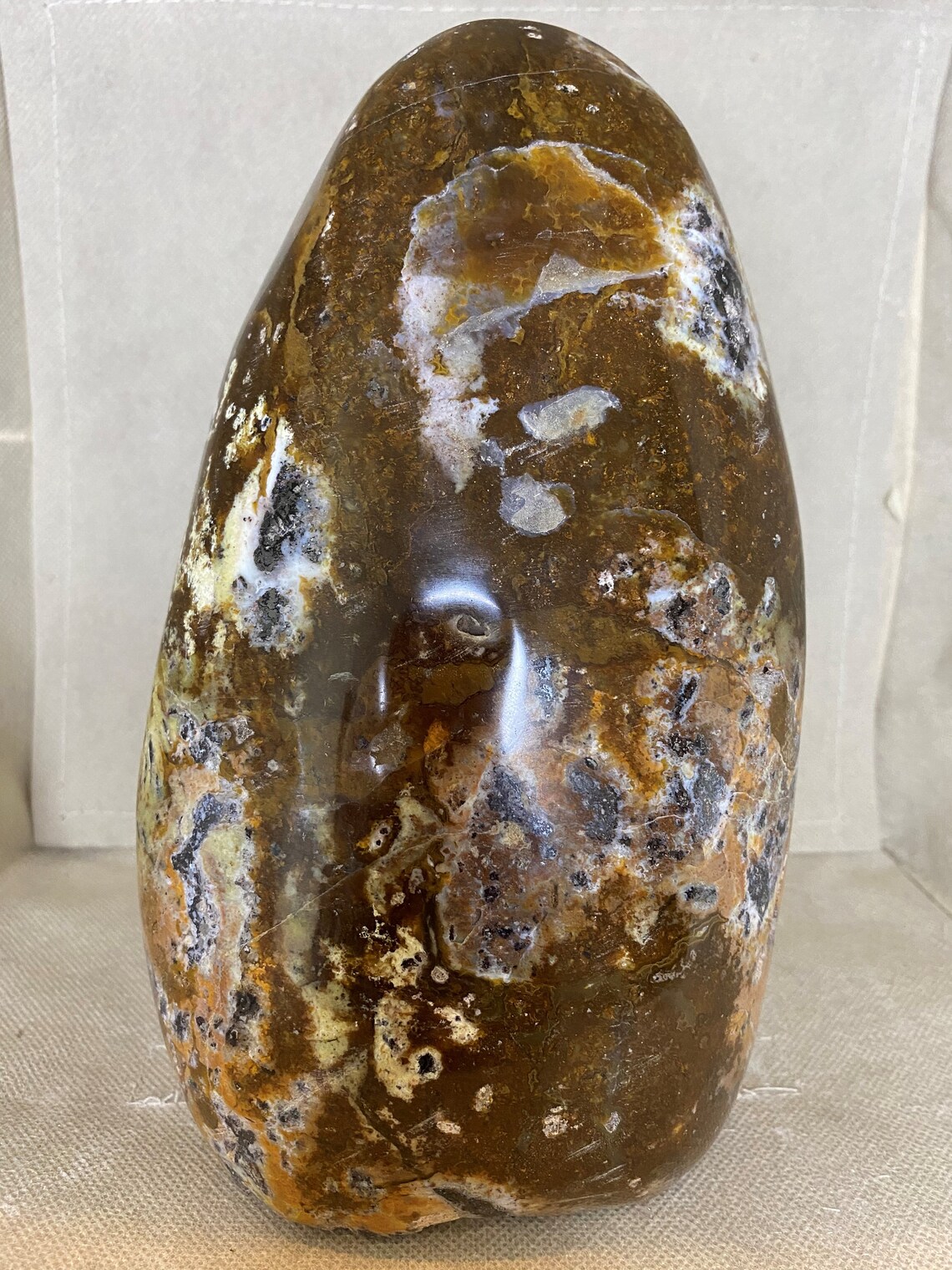 Large Polished Brown Jasper Freeform Self Standing Brown Jasper Crystal ...