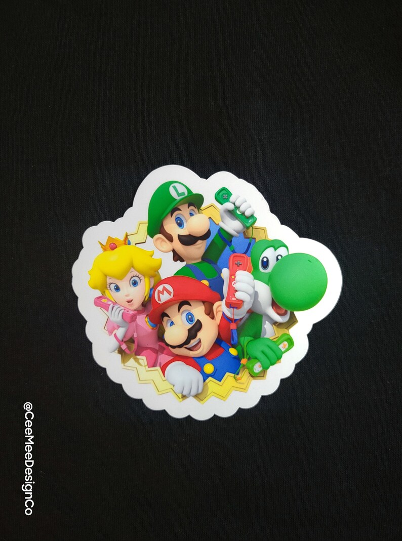 Super Mario Bros Character Custom Size Vinyl Decal Stickers - Etsy