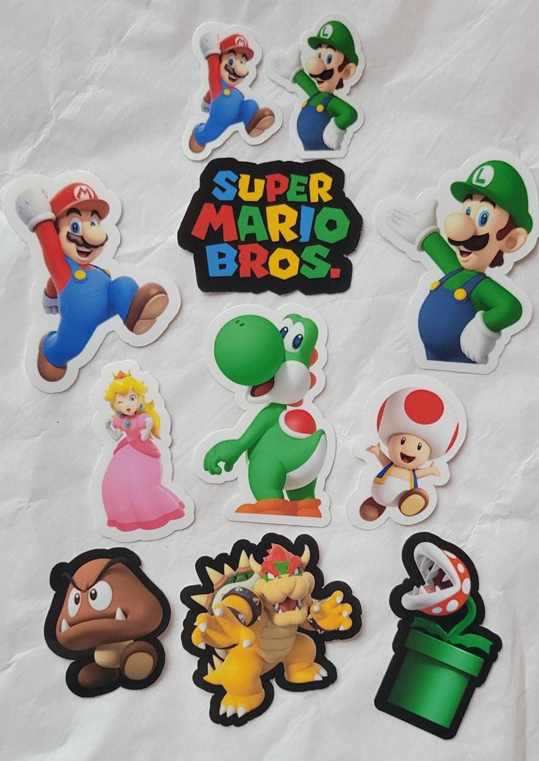 Super Mario Custom Vinyl 11 Sticker Party Packs Party Favors Handmade ...