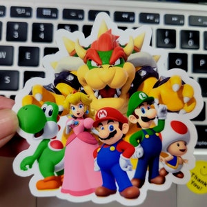 Super Mario Bros Character Custom Size Vinyl Decal Stickers, Large XL ...