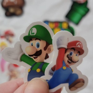 Super Mario | Custom Vinyl 11 Sticker Party Packs | Party Favors ...