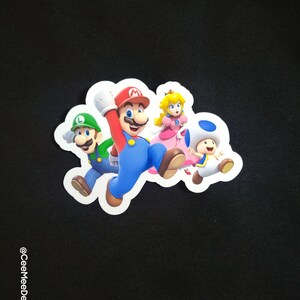 Super Mario Bros Character Custom Size Vinyl Decal Stickers, Large XL ...