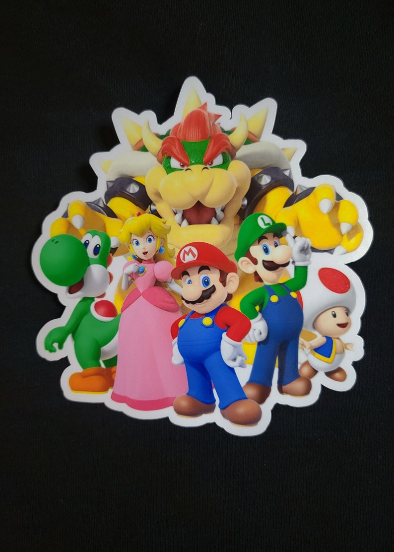 Super Mario Bros Character Custom Size Vinyl Decal Stickers - Etsy