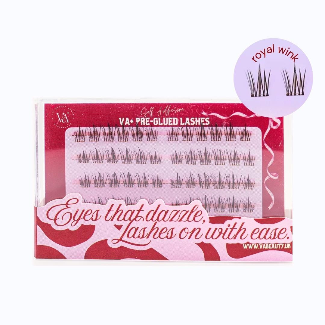 Brown Pre-glued Lashes: 10-12mm Self Adhesive Eyelashes - Royal Wink - Etsy