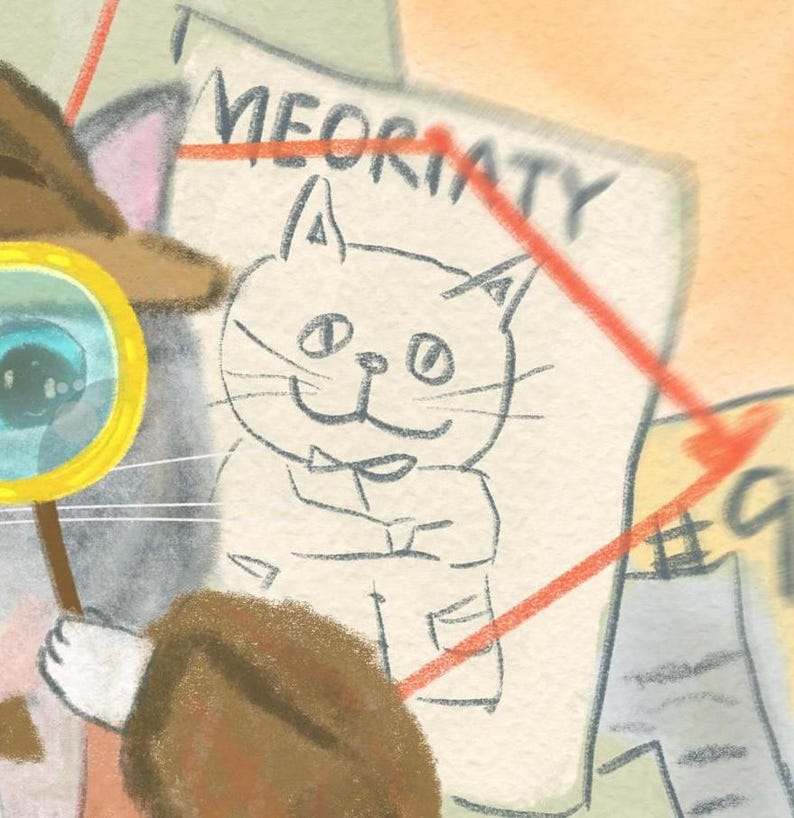 Sherlock Holmes Cat Art Print – Hand-drawn Feline Detective - Etsy