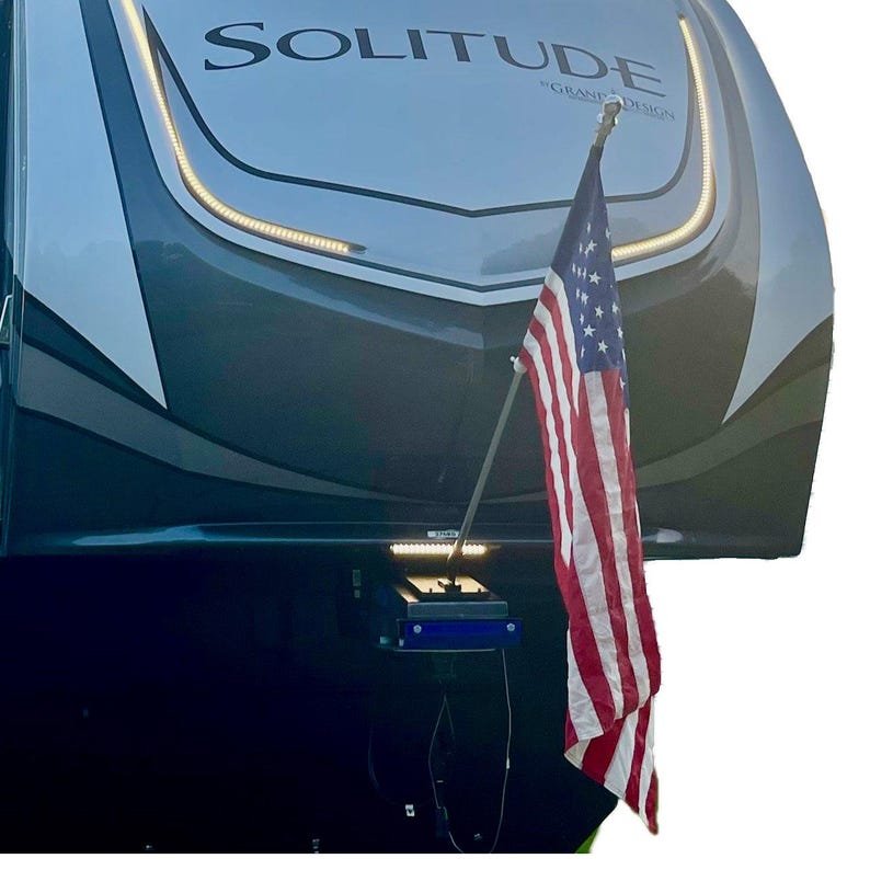 RV Flag Mount Holder, Universal 5th Wheel Flag Mount, Made in U. S. A ...