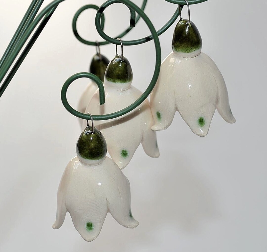 Locum Decor Ceramic Flower Summer Snowflake Snowbell Handmade Creation ...