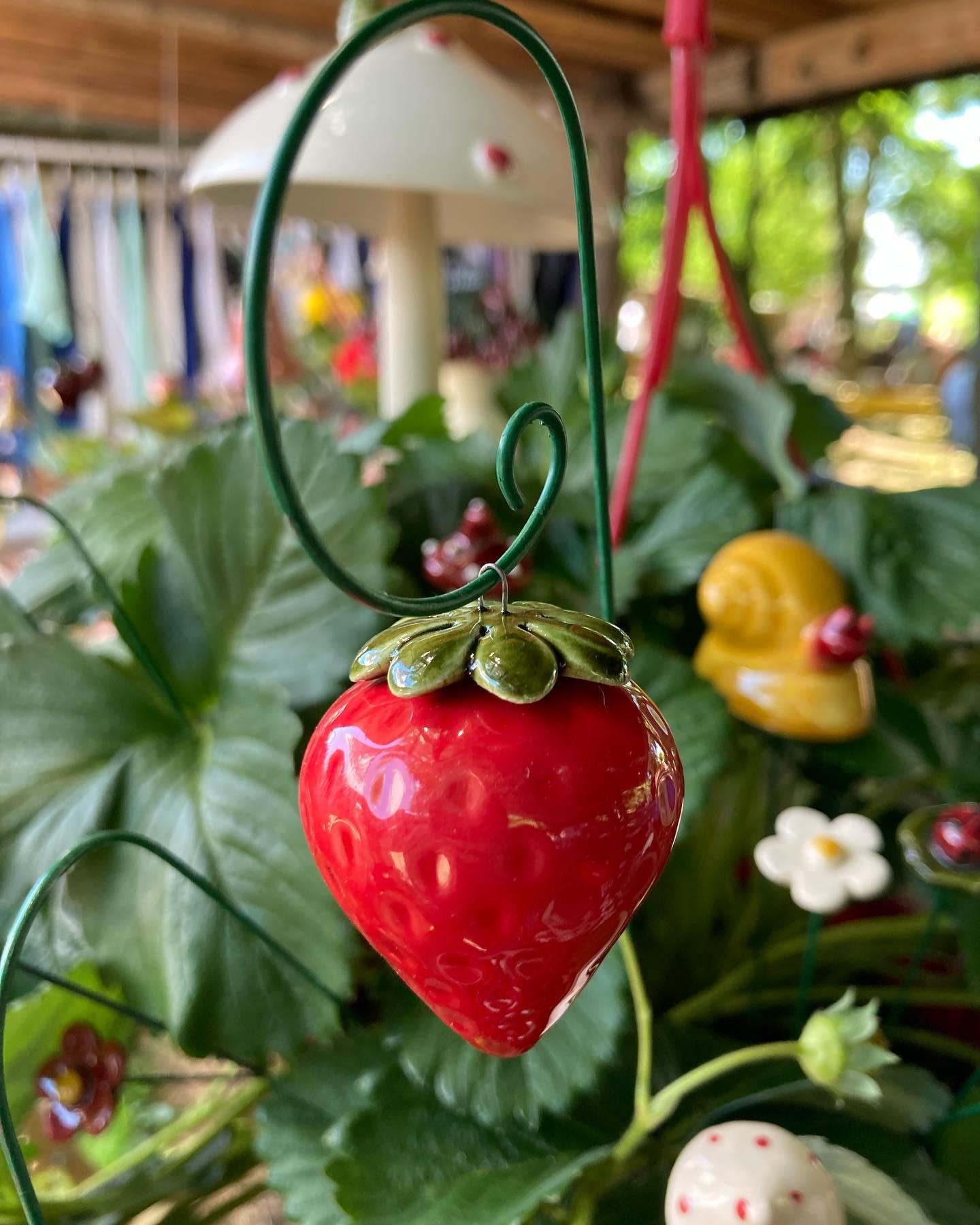 Strawberry, Handmade Ceramic Home, Garden Decoration - Etsy