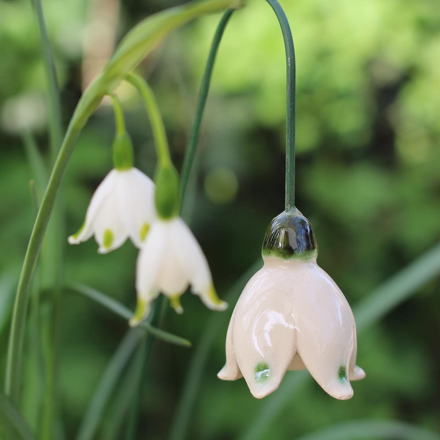 Summer Snowflake, Ceramic Spring Flower - Snowbell Locum Decor Handmade ...